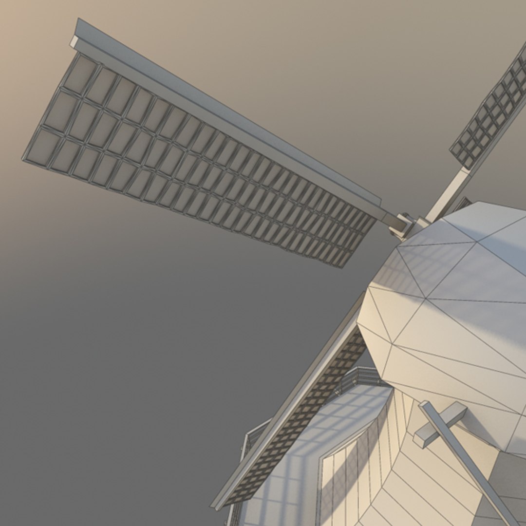 Dutch Windmill 3d Model