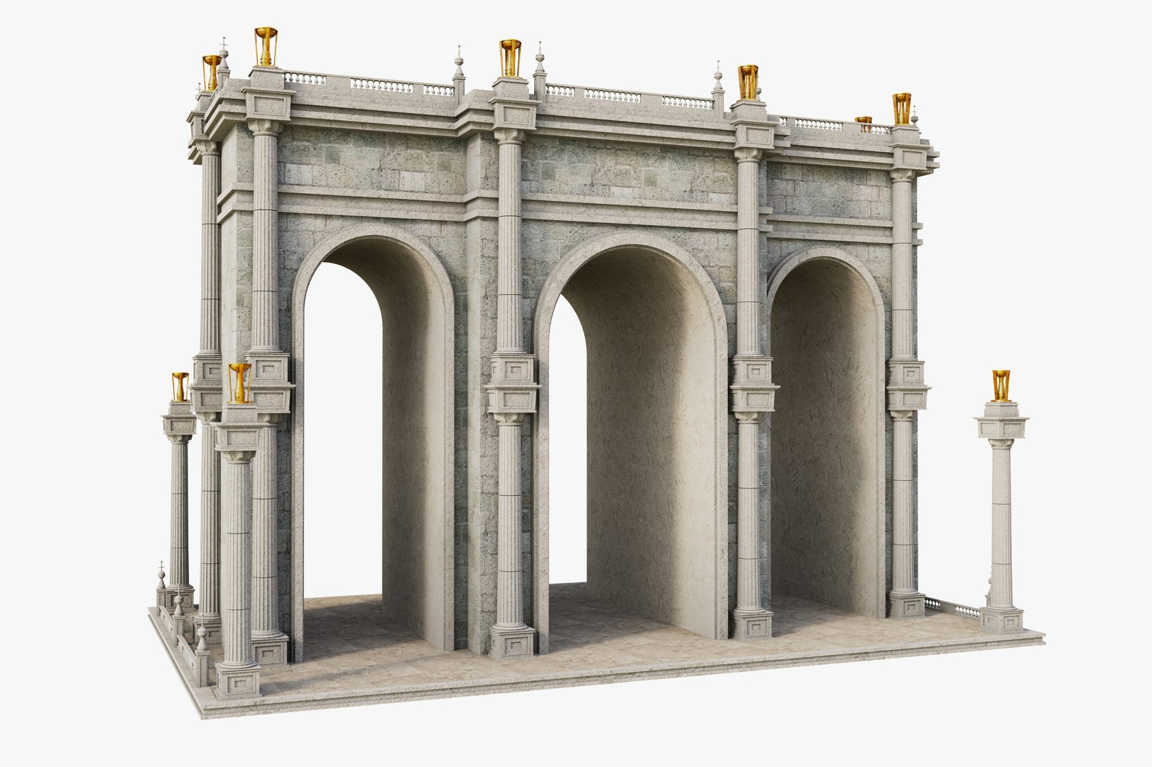 Roman Arch Gate V2 3D Model - TurboSquid 2340930