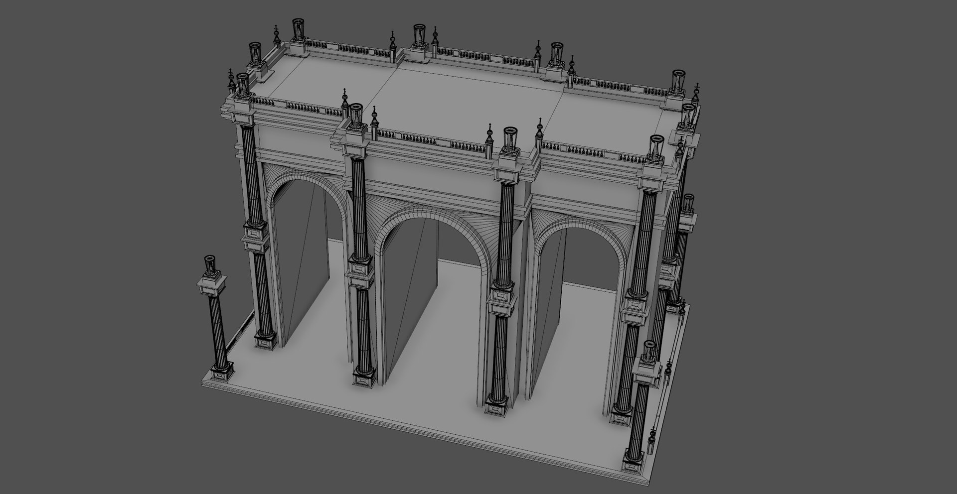 Roman Arch Gate V2 3D Model - TurboSquid 2340930