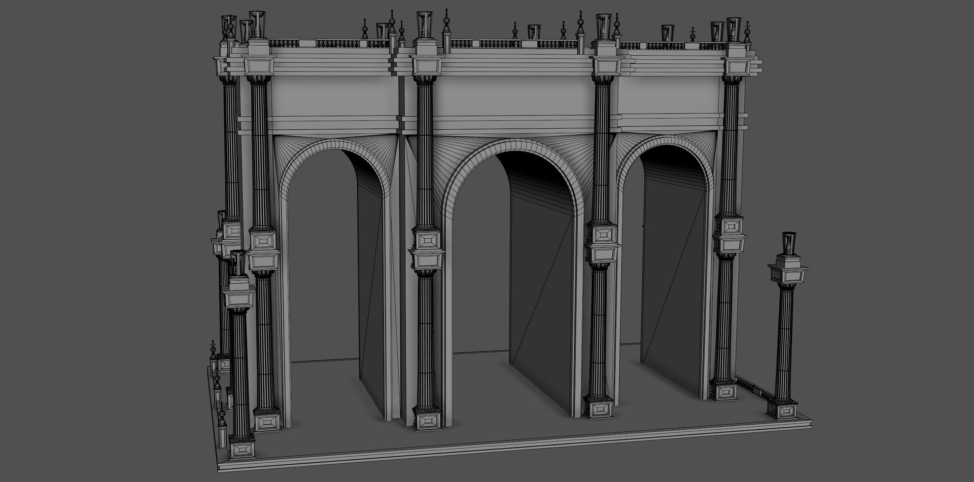 Roman Arch Gate V2 3D Model - TurboSquid 2340930
