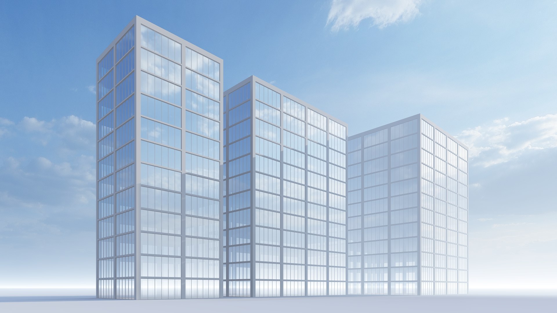 3D 3types Simple Building L Size Model - TurboSquid 1845044