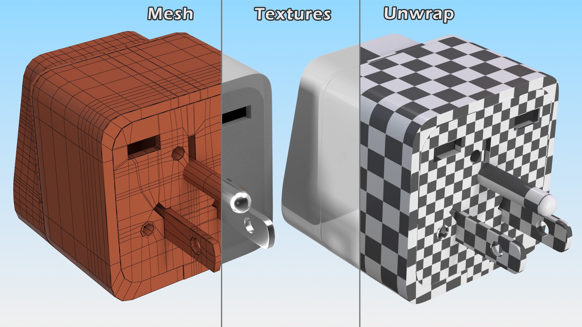 Travel Plug Adapters Collection 3D model - TurboSquid 2056583