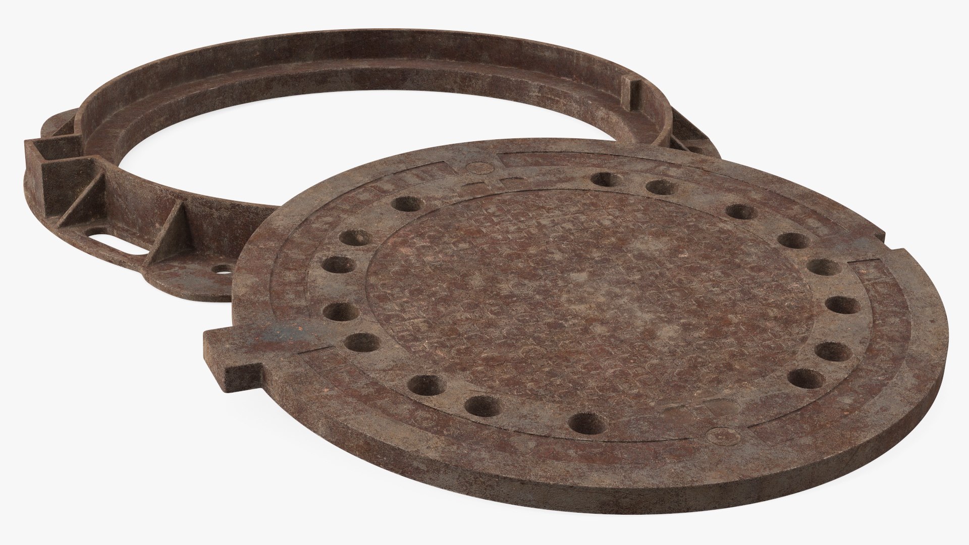Rusty Manhole Cover 3D model - TurboSquid 1958487