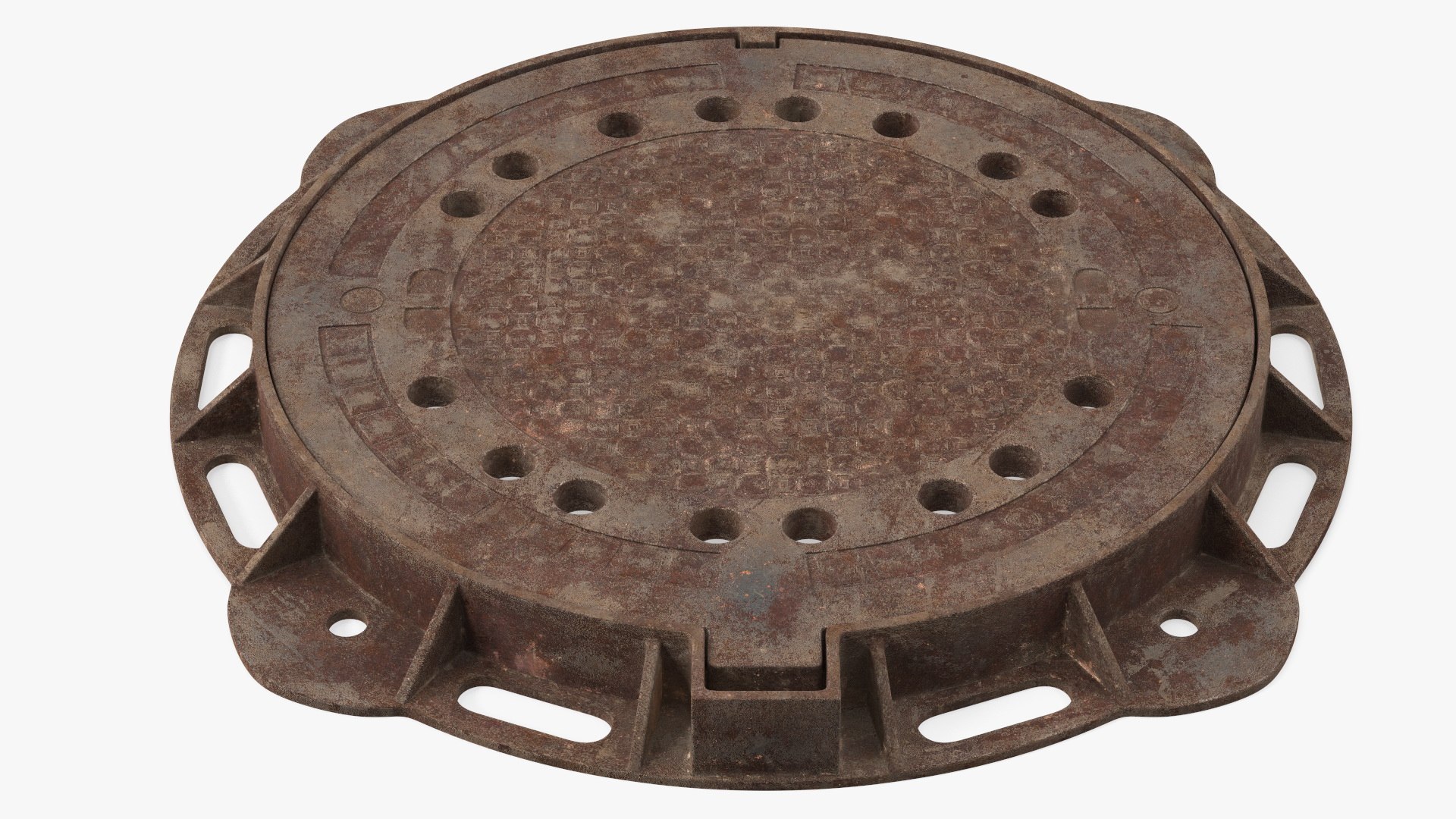 Rusty Manhole Cover 3D model - TurboSquid 1958487
