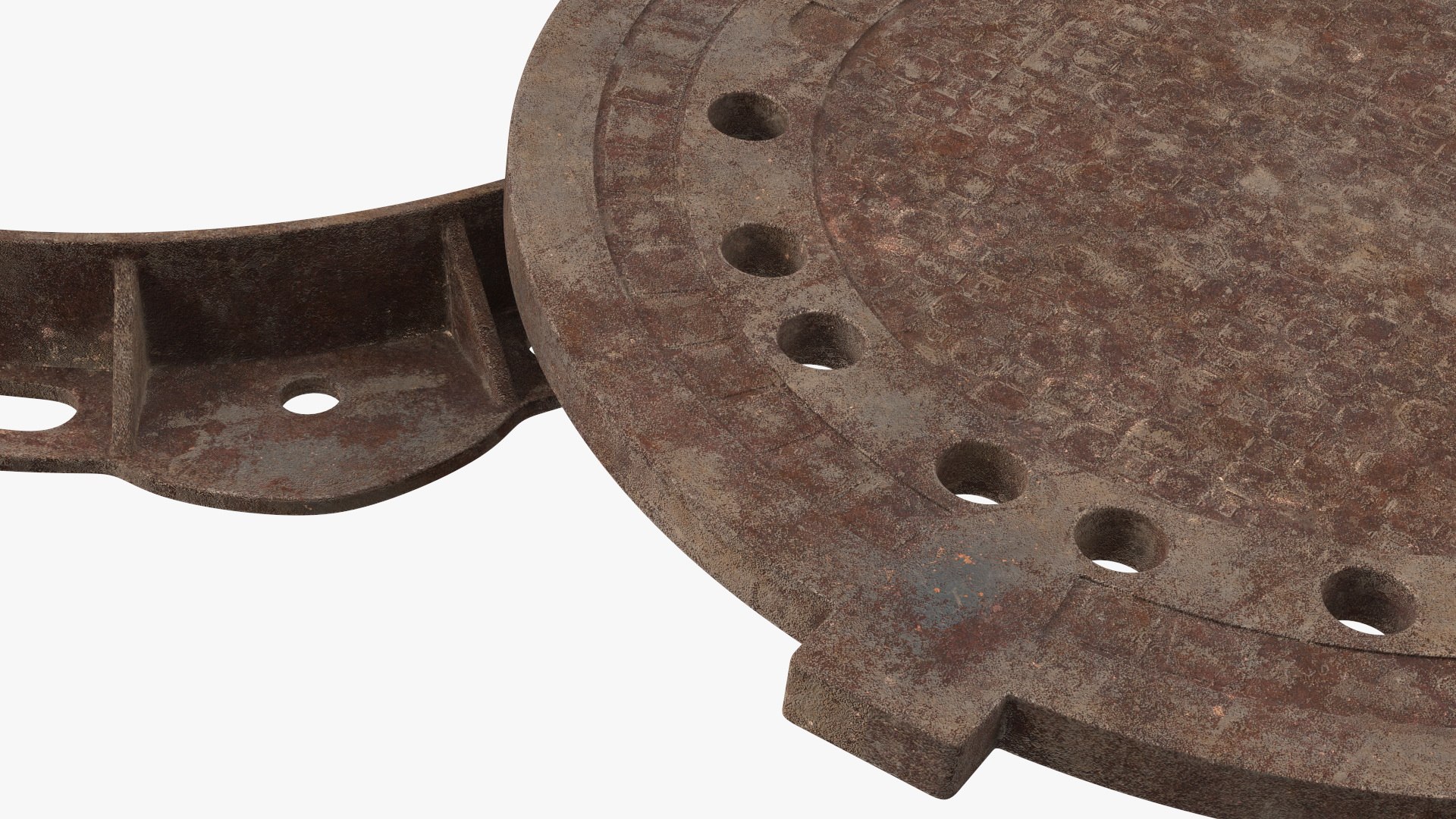 Rusty Manhole Cover 3D model - TurboSquid 1958487