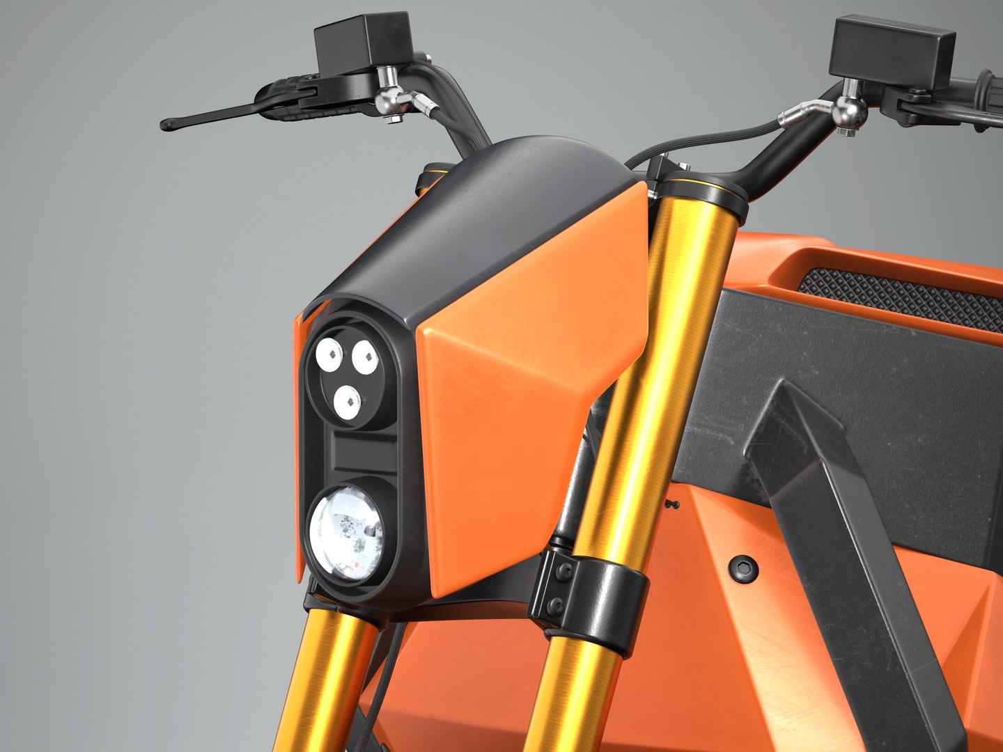 3D RMK E2 Electric Motorcycle Orange Model - TurboSquid 2212639