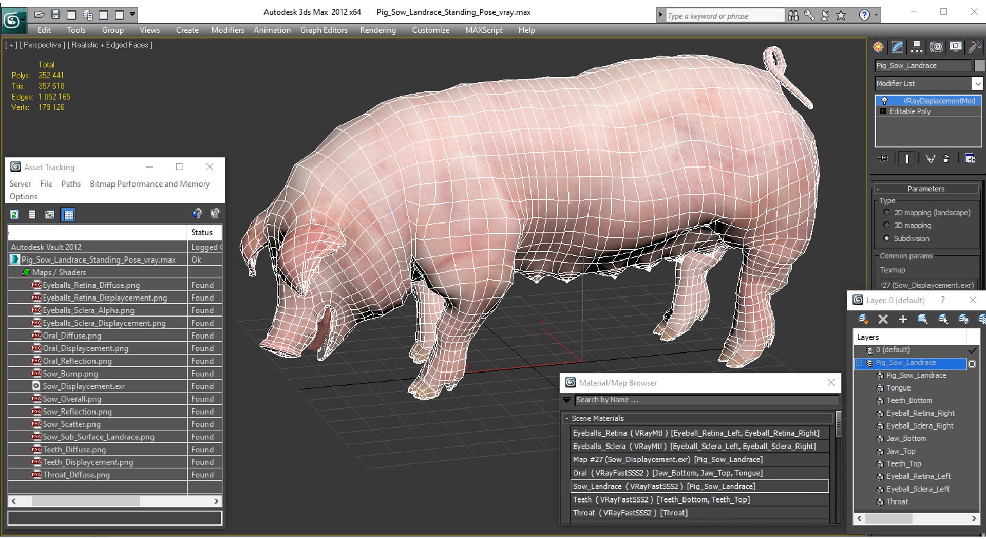 Pig Sow 3D Model - TurboSquid 1355639