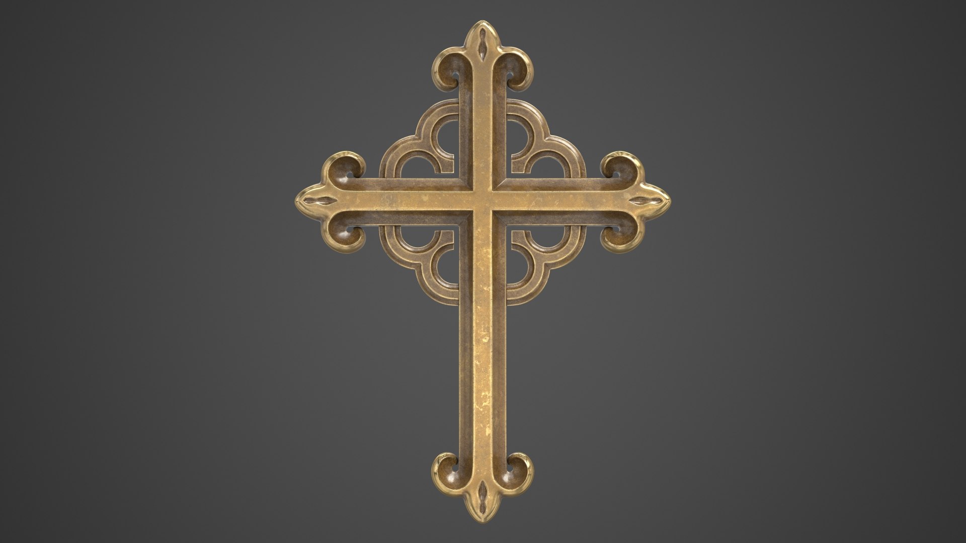 Gold Christian Cross3Dモデル - TurboSquid 1906013