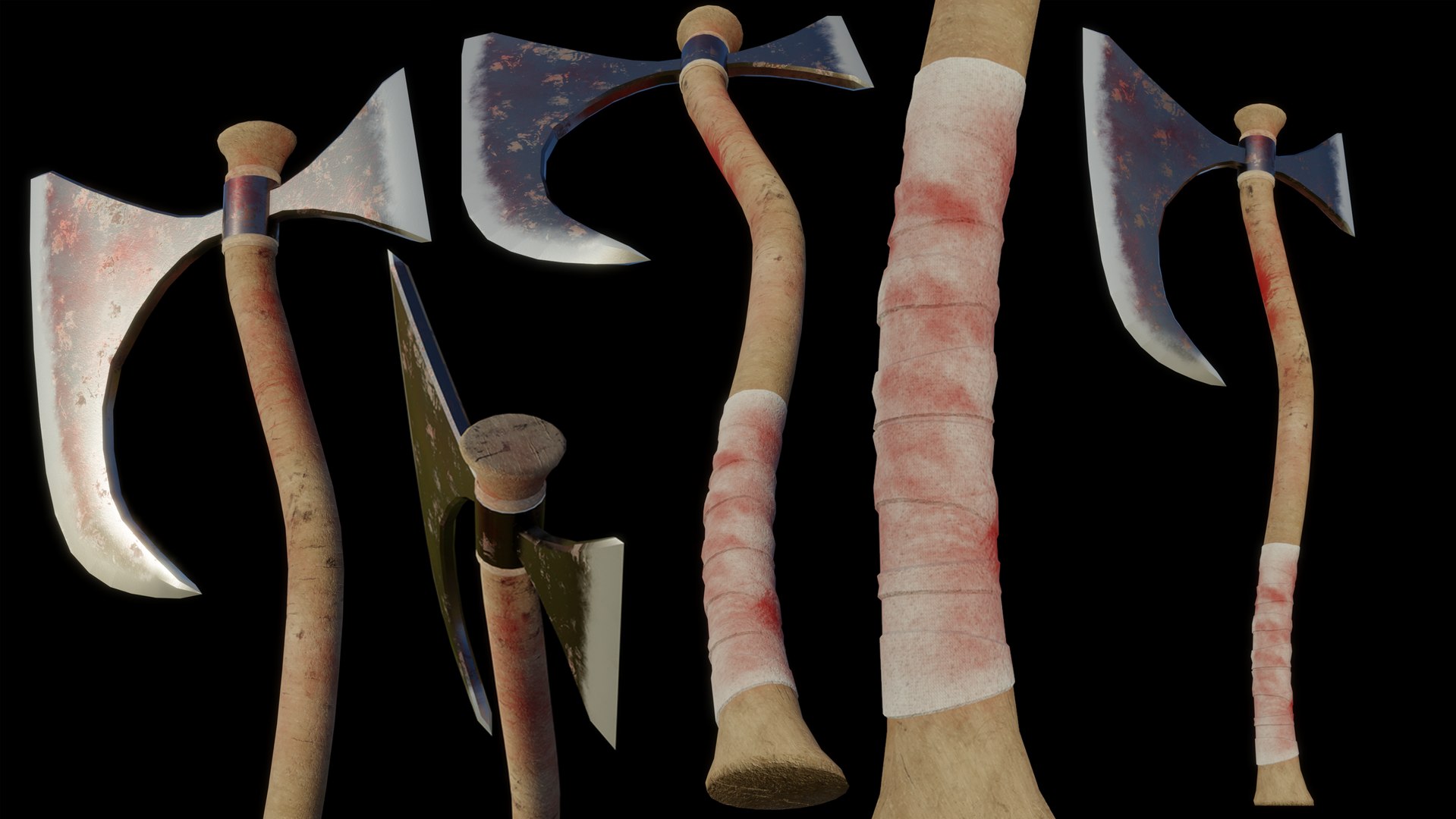 Bloody Battle Axe 3D Model - TurboSquid 2164950