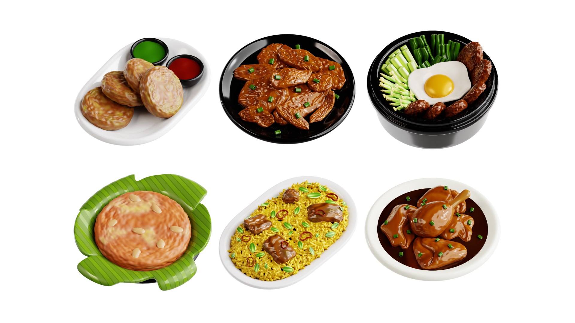Asian Food 3D Collection Model - TurboSquid 2343278