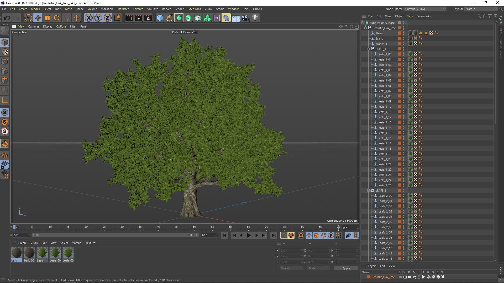 Realistic Oak Tree 3D Model - TurboSquid 2329773