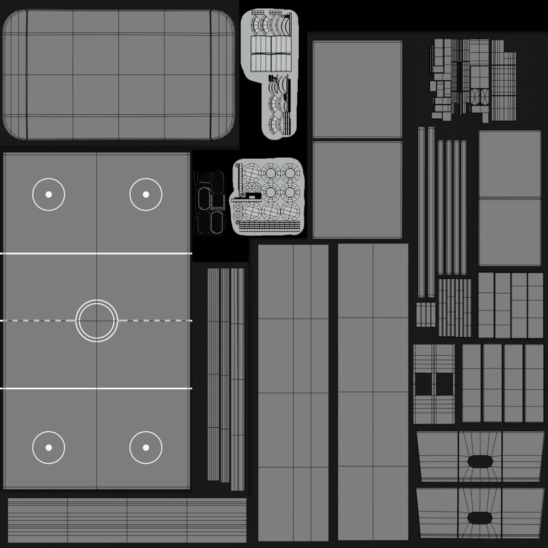 Modern Air Hockey Table 3D Model - TurboSquid 2193223