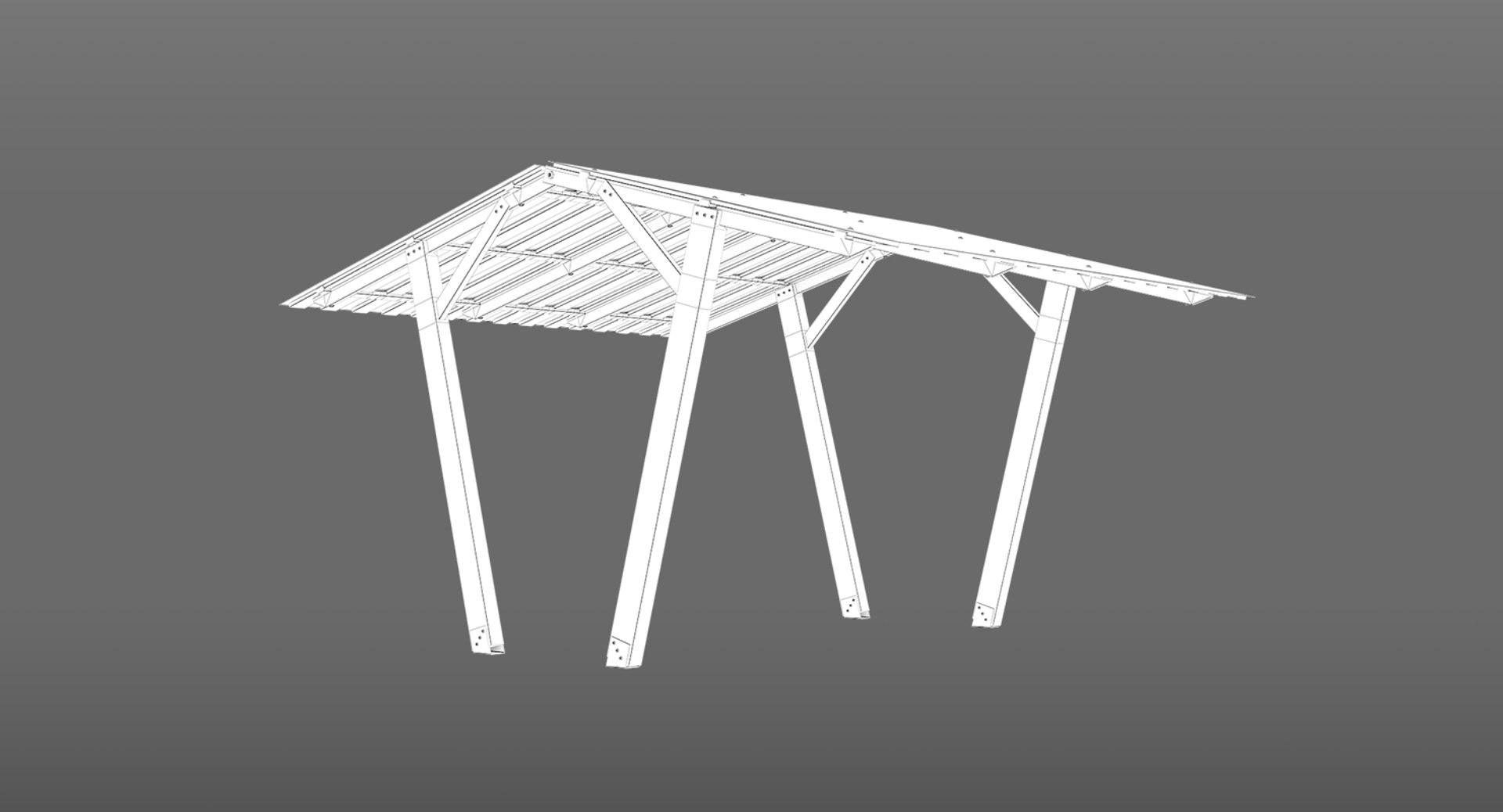 Wooden Canopy 3D Model - TurboSquid 1234924