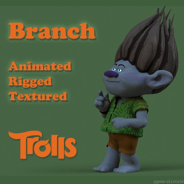 modèle 3D de Fan art de branche de Trolls - TurboSquid 2135432