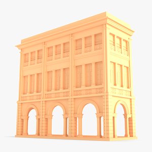 3D model Triple Arch with Balustrade 011 - TurboSquid 1745394