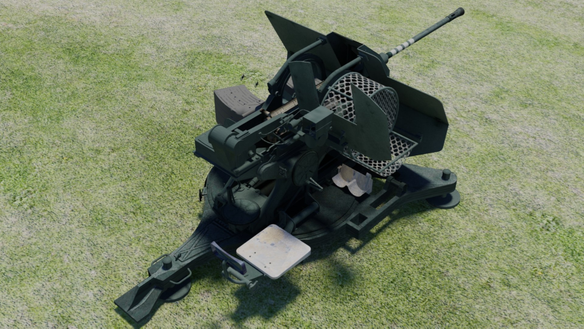 FLAK 38 Stationary Grey 3D - TurboSquid 1808003