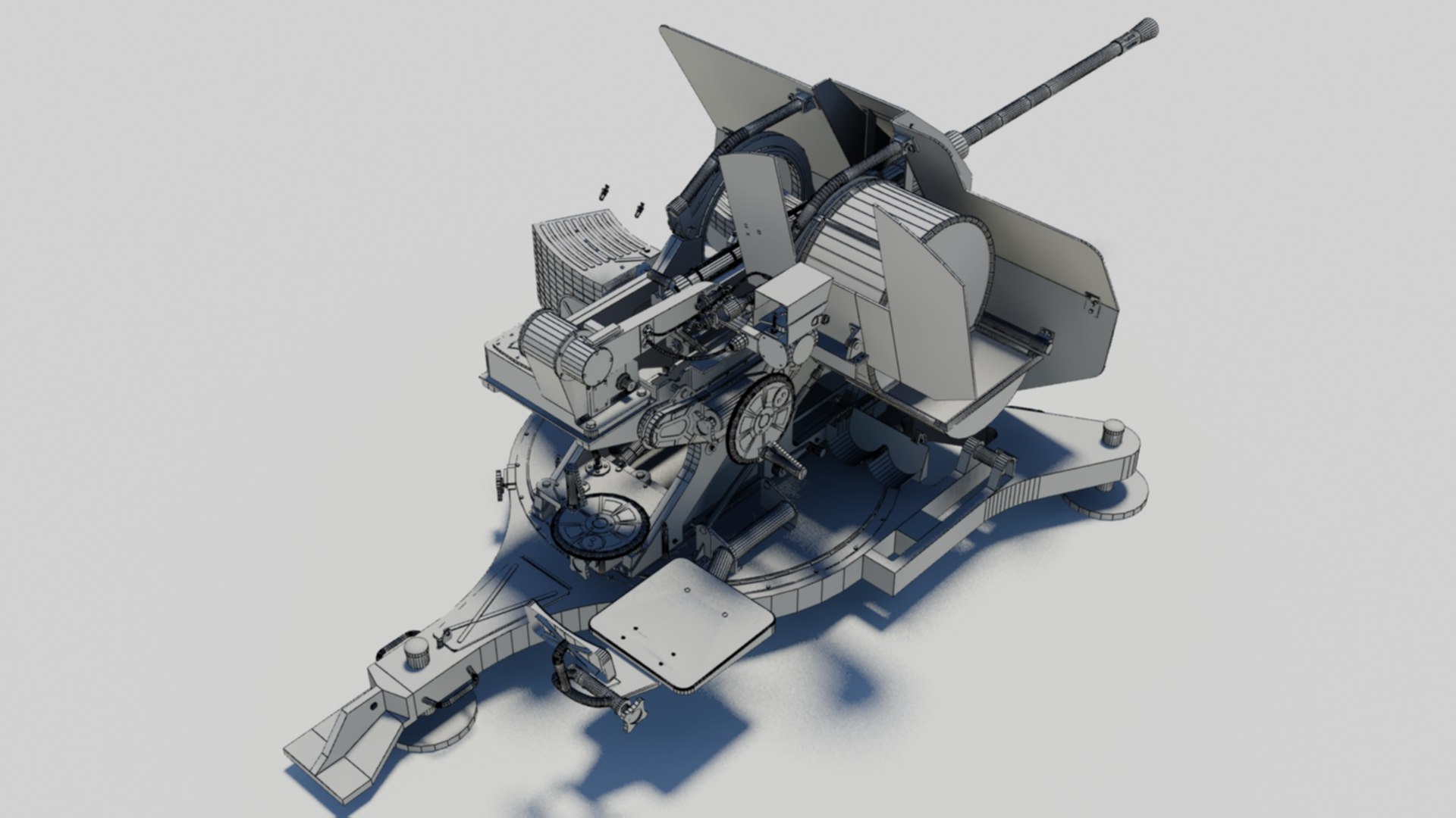 FLAK 38 Stationary Grey 3D - TurboSquid 1808003