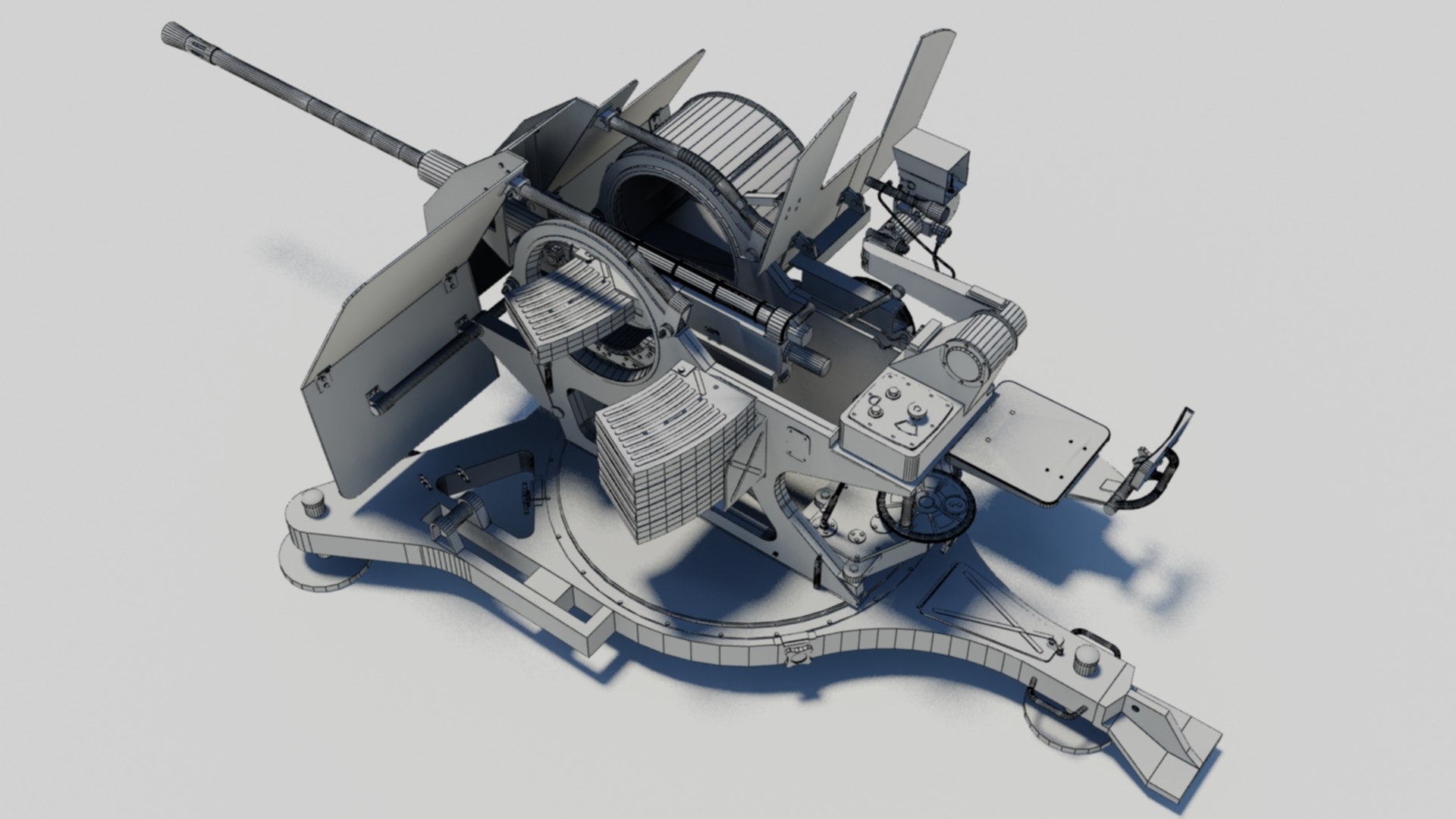 FLAK 38 Stationary Grey 3D - TurboSquid 1808003