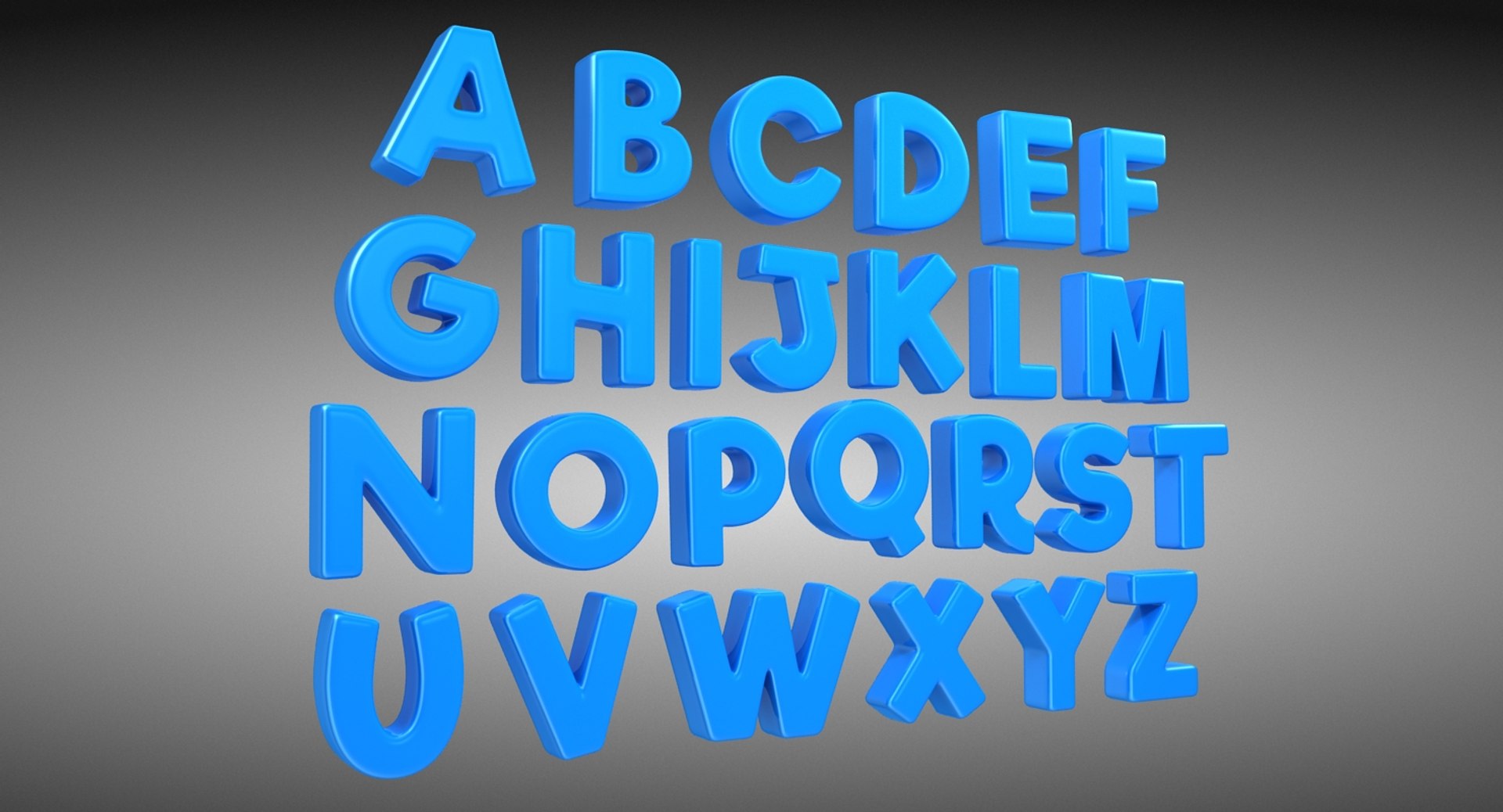 Alphabet toon 3D - TurboSquid 1248993