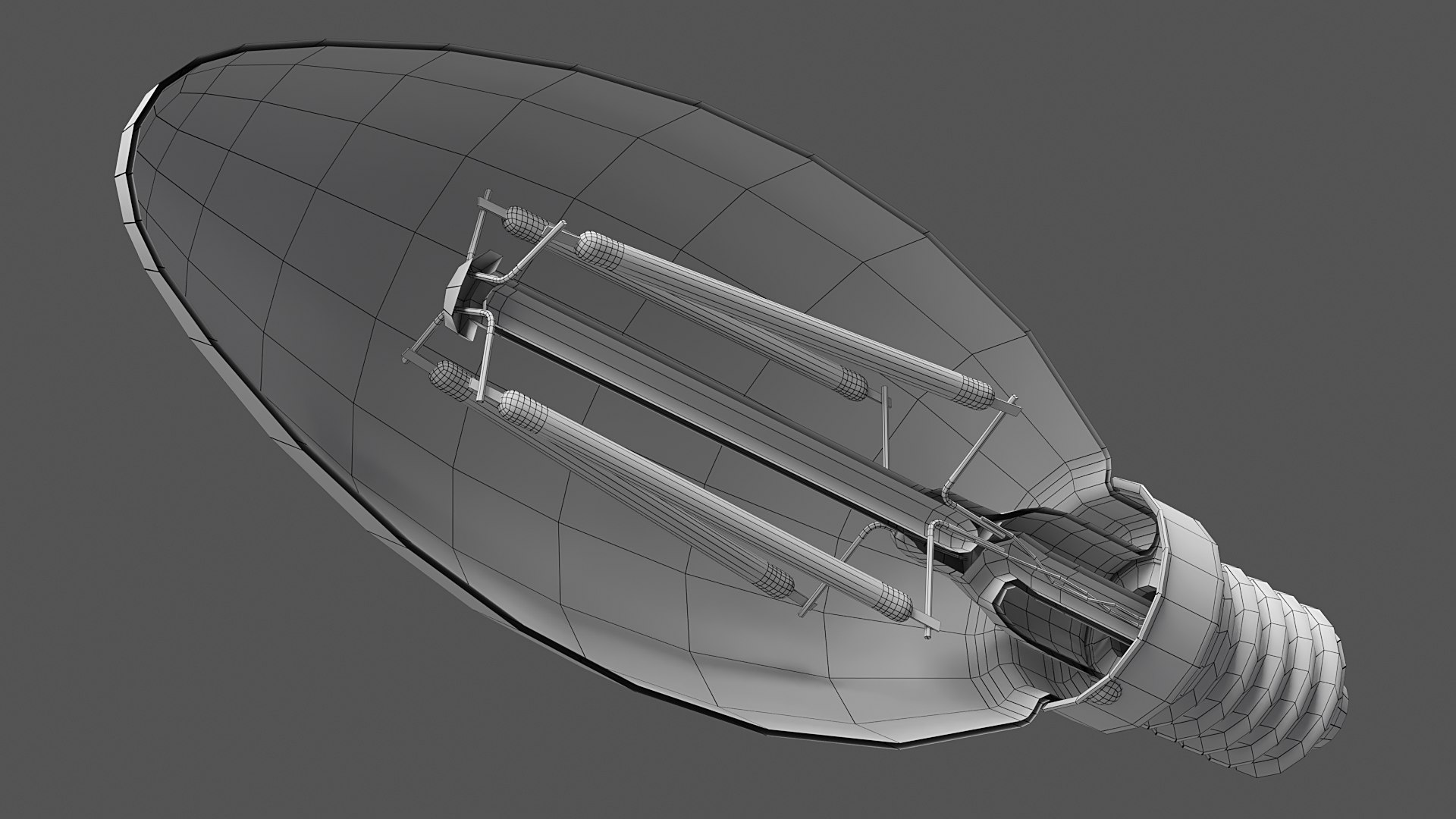 3d Led Filament Bulb Lights Model
