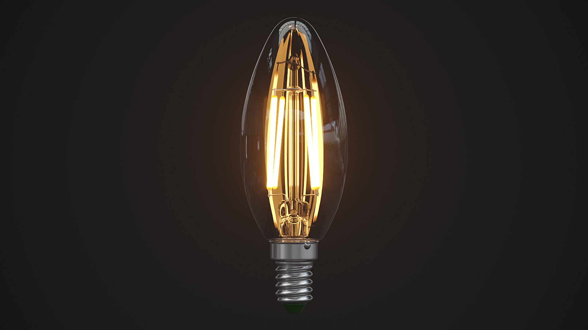 3d Led Filament Bulb Lights Model