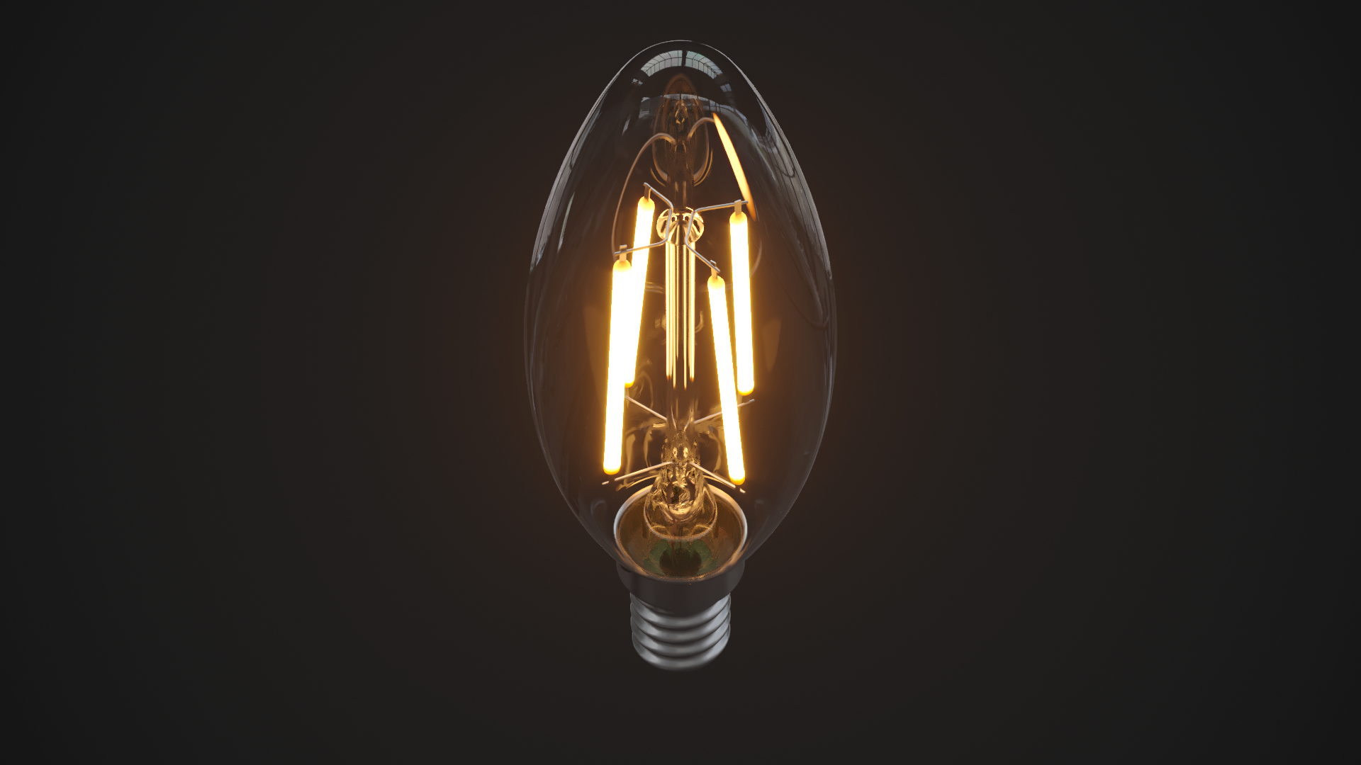 3d Led Filament Bulb Lights Model