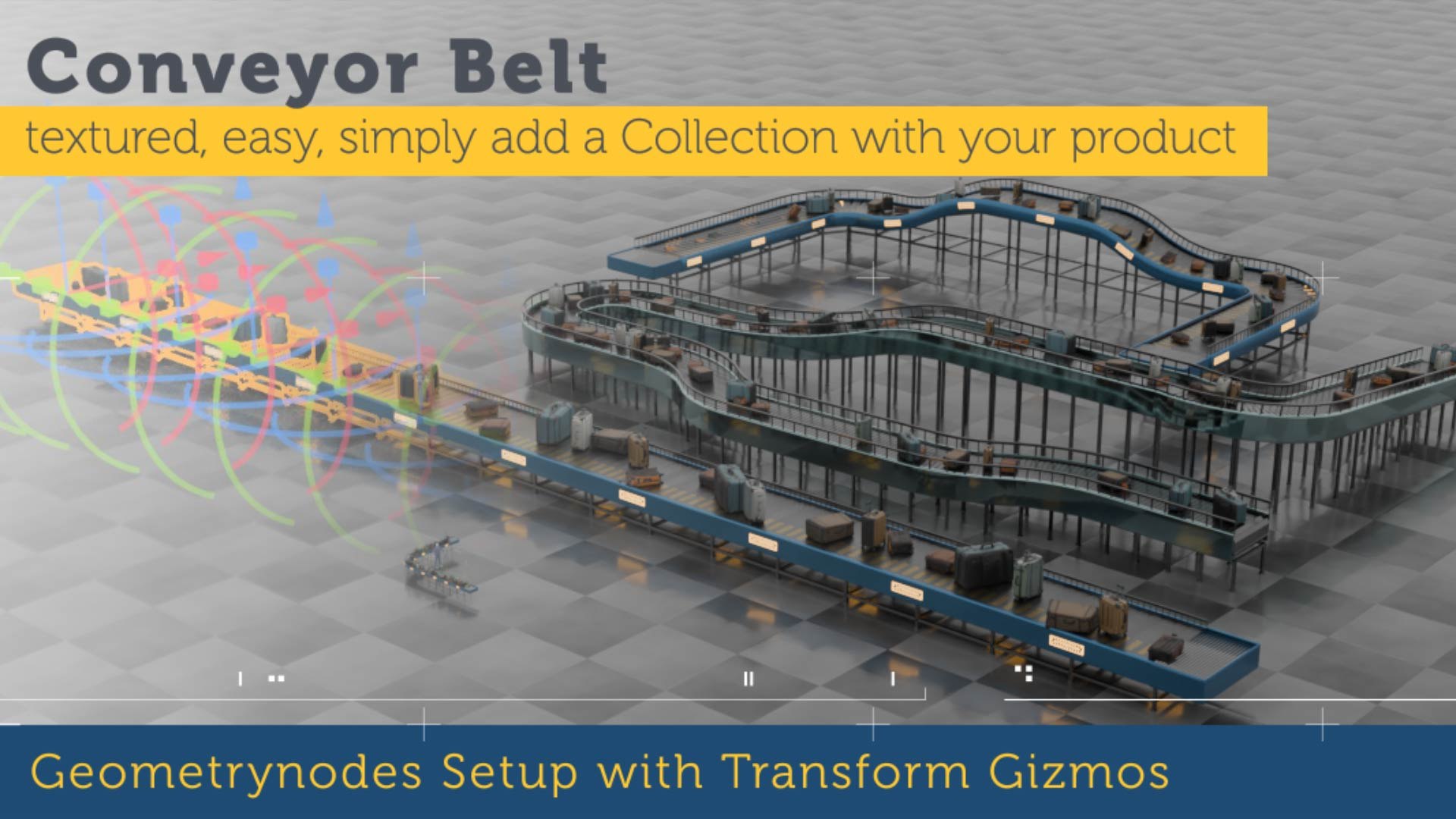 Procedural Conveyor Belt Geometrynodes Gizmos 3D - TurboSquid 2323105