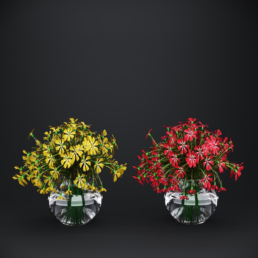 3D Indoor Plant Flower in a Pot 3D Model - TurboSquid 2134440