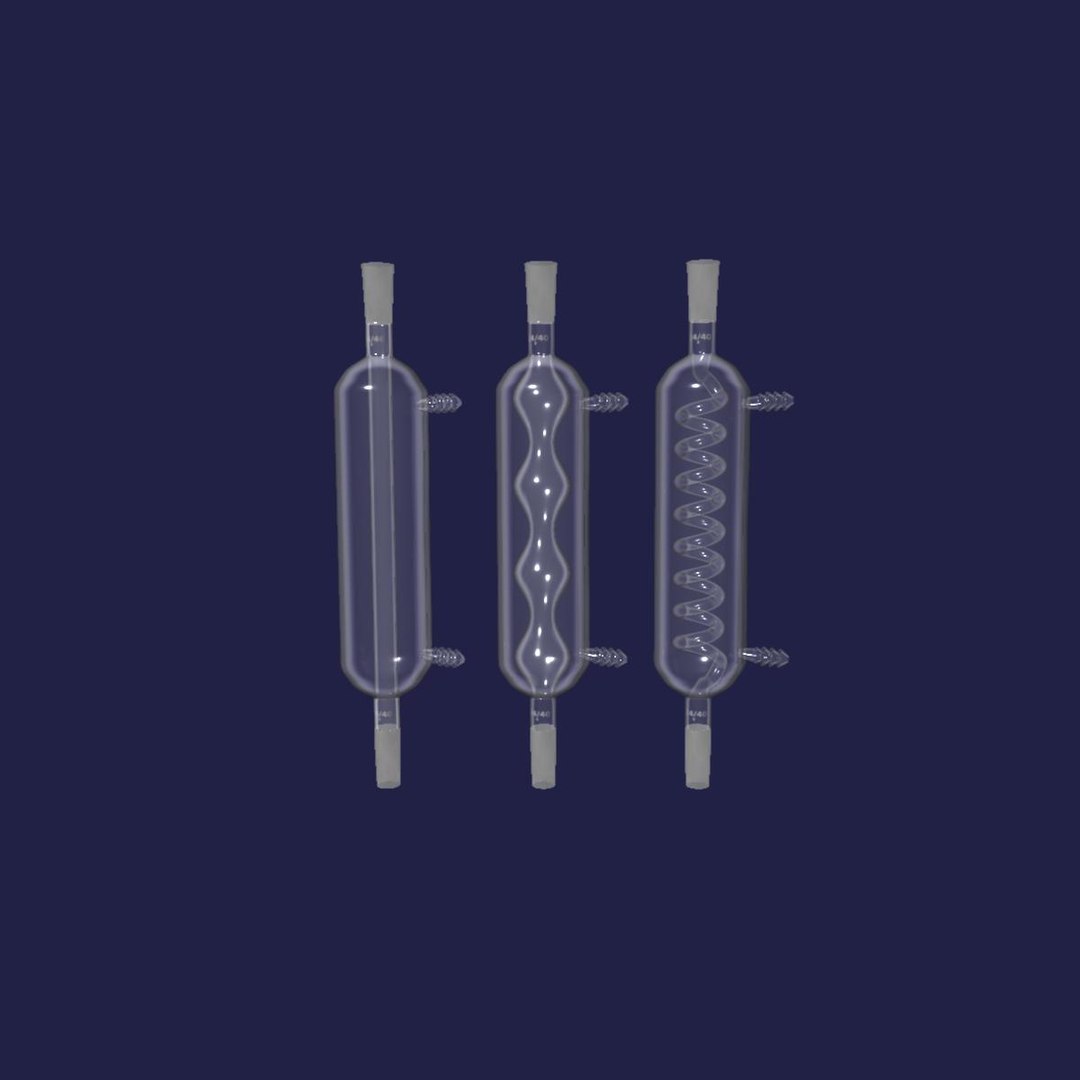 3d Model Condensers Chemical Glassware