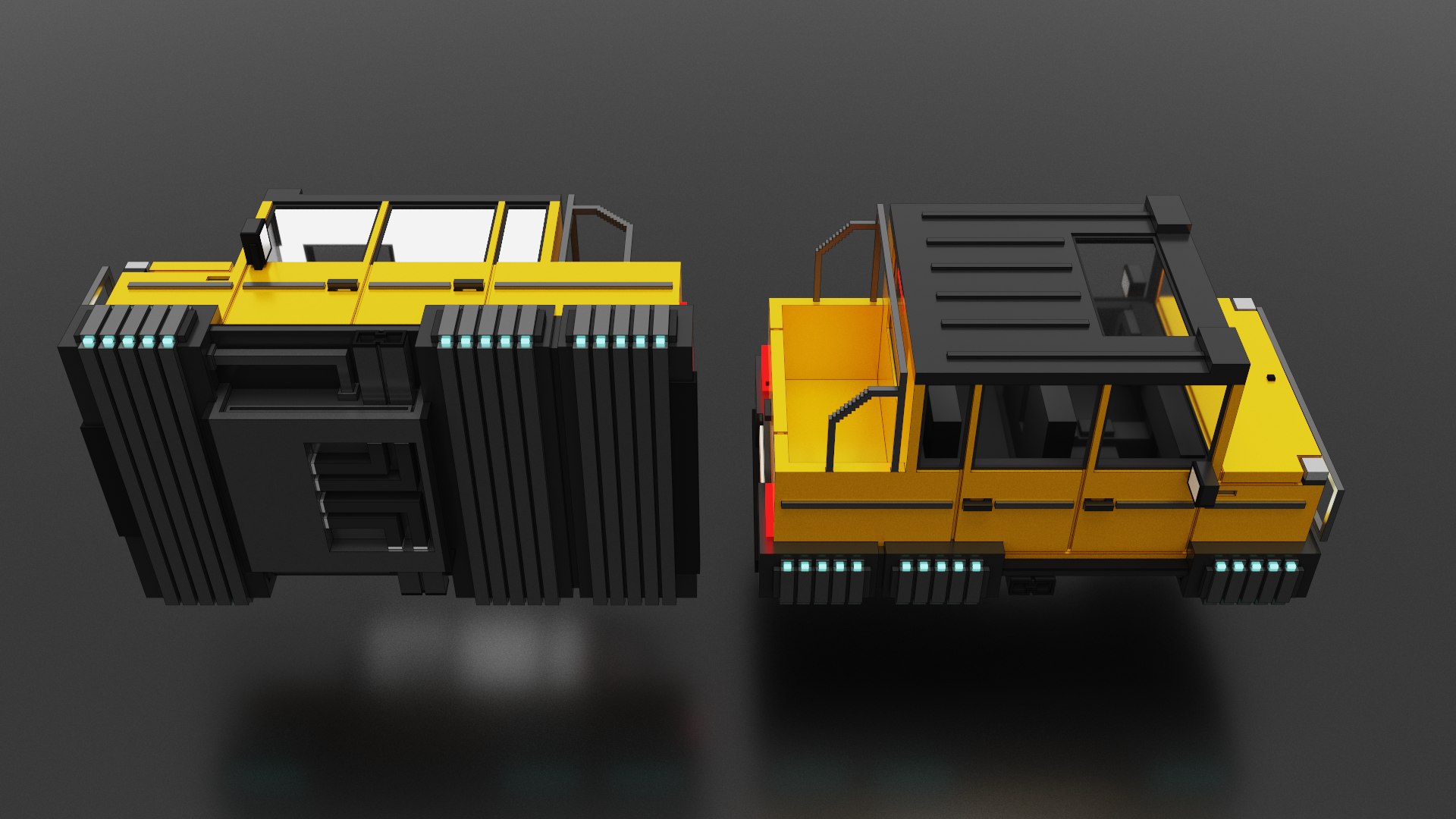 Voxel 3D Model 0005 Cute Flying Car Model - TurboSquid 1989404