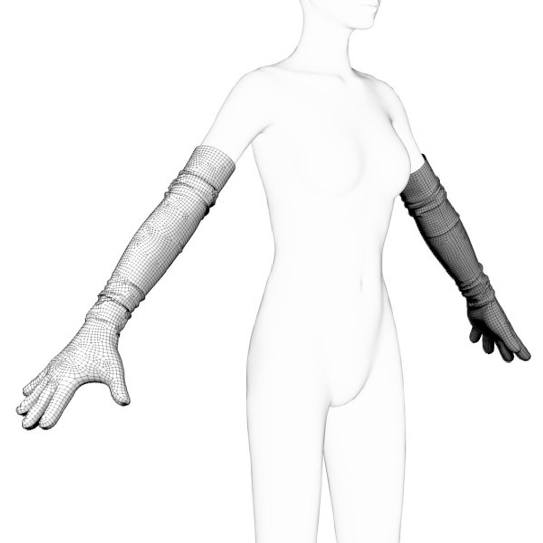 3d gloves model