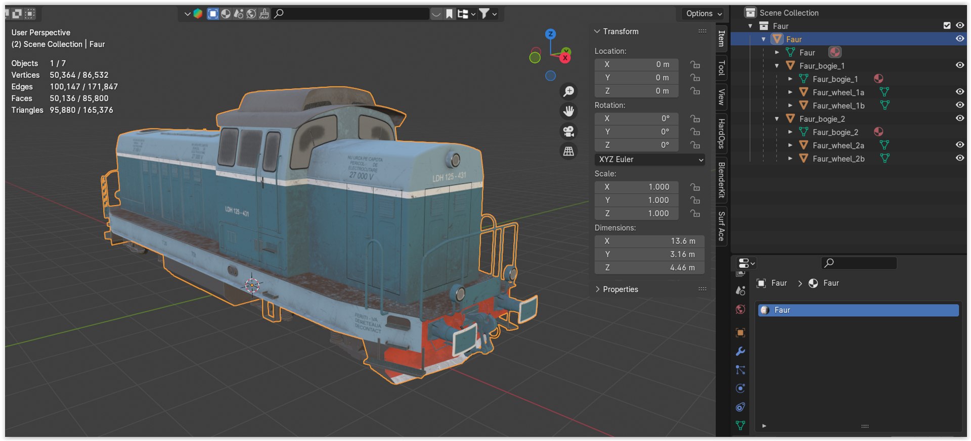 Locomotive Blue 3D Model - TurboSquid 2249852