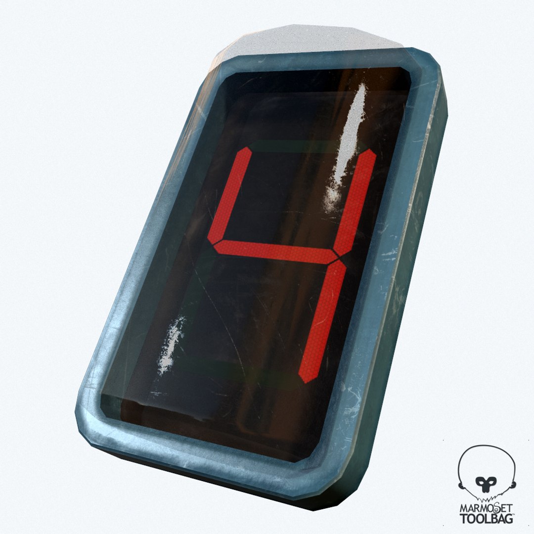 Electronic Display Numbers 3d Model