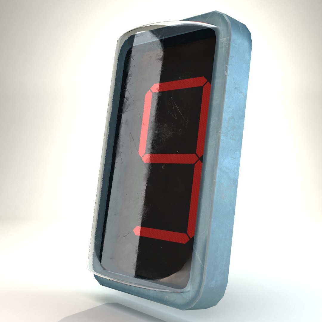 Electronic Display Numbers 3d Model