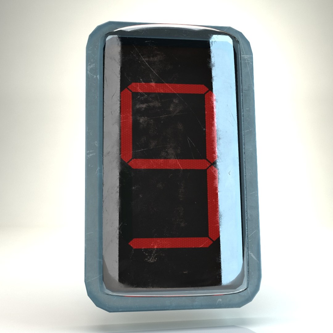 Electronic Display Numbers 3d Model