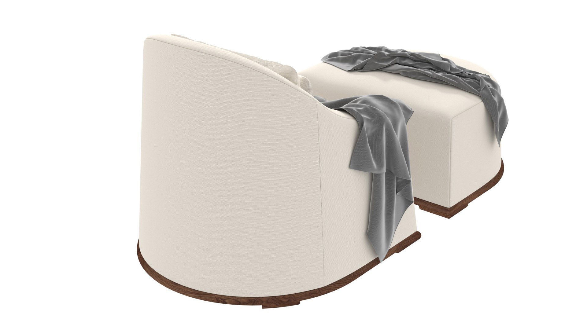 Dmitriy Co Milano Lounge Chair Pouf 3D Model - TurboSquid 1970968