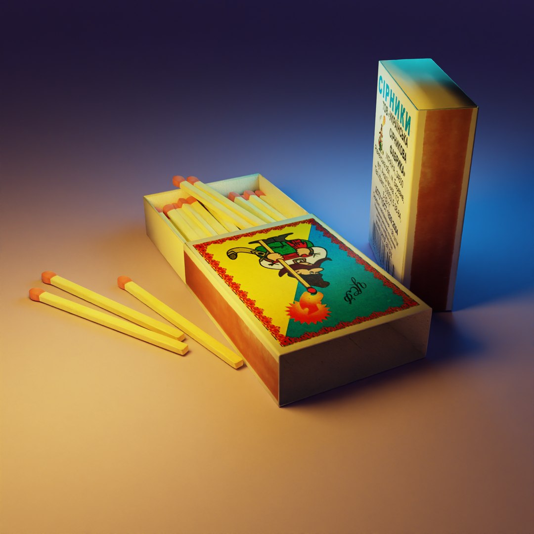 3D 3d model of an inner box with matches model - TurboSquid 2046160