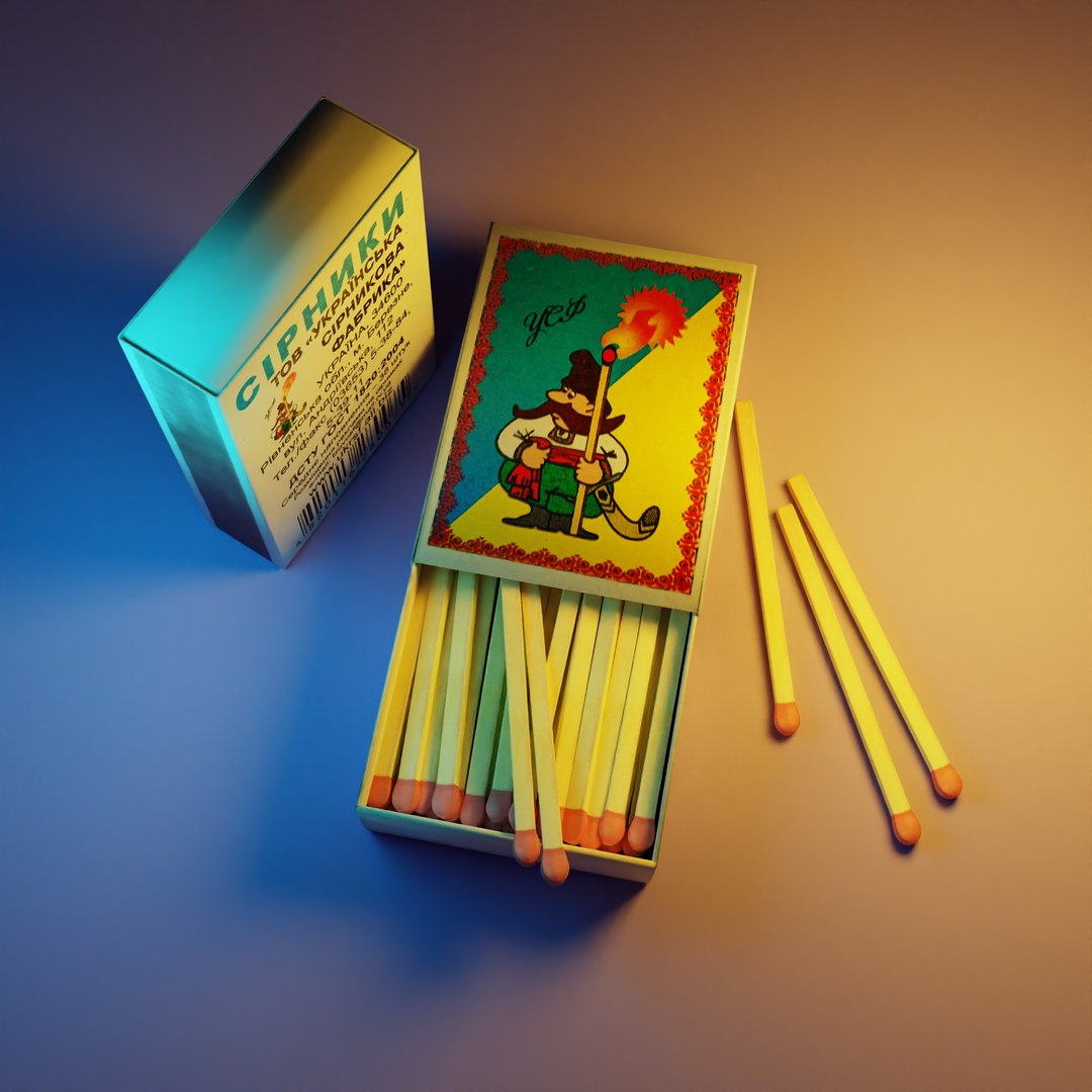 3D 3d Model Of An Inner Box With Matches Model - TurboSquid 2046160