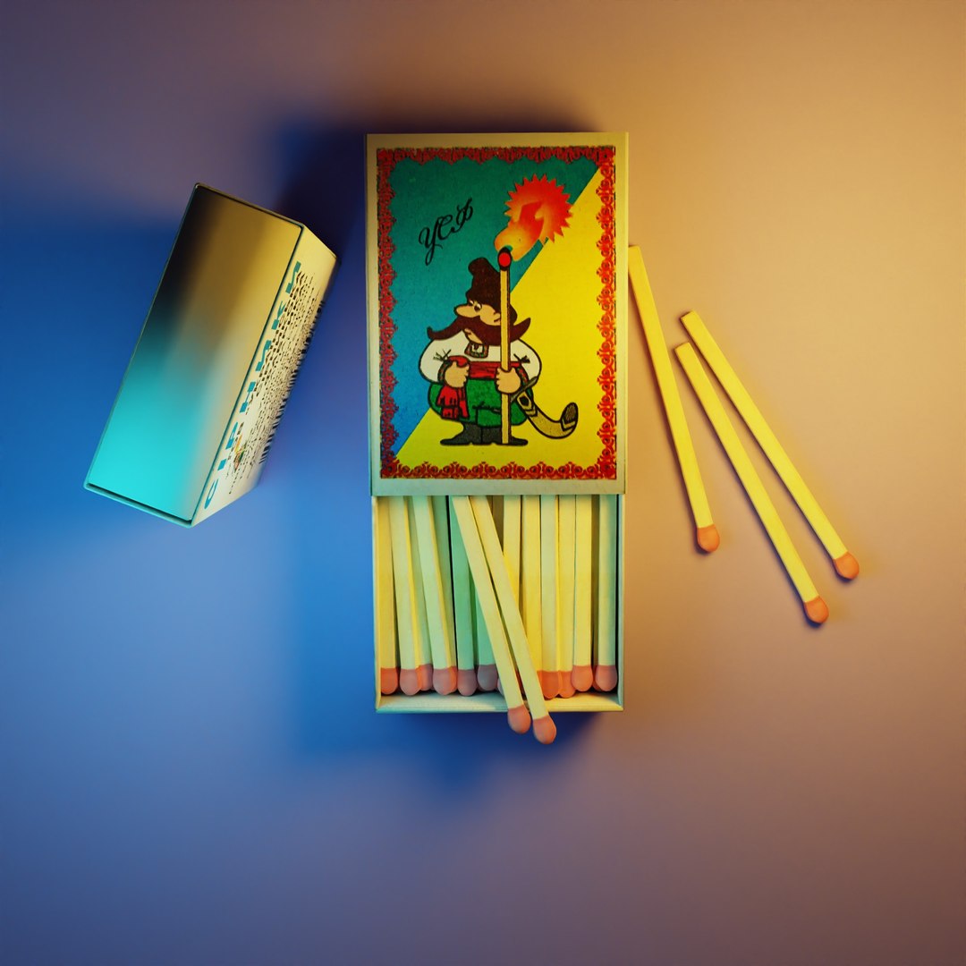 3D 3d Model Of An Inner Box With Matches Model - TurboSquid 2046160