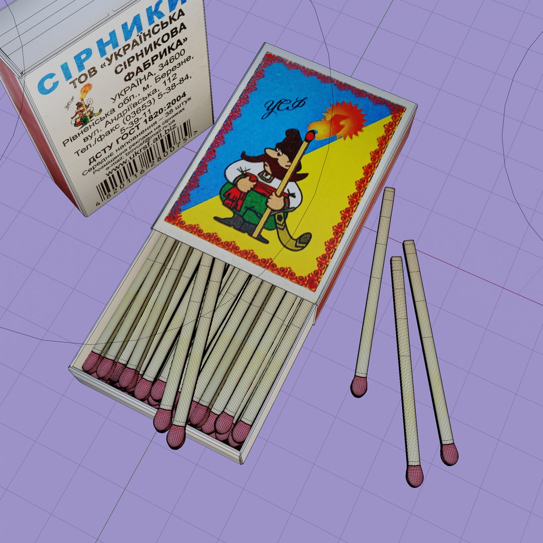 3D 3d Model Of An Inner Box With Matches Model - TurboSquid 2046160