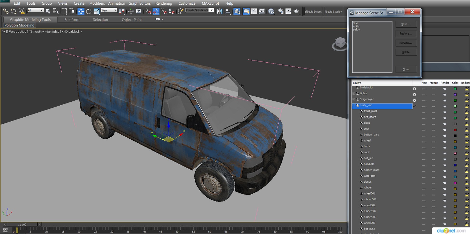 3D Rusty Van Model - TurboSquid 1386110