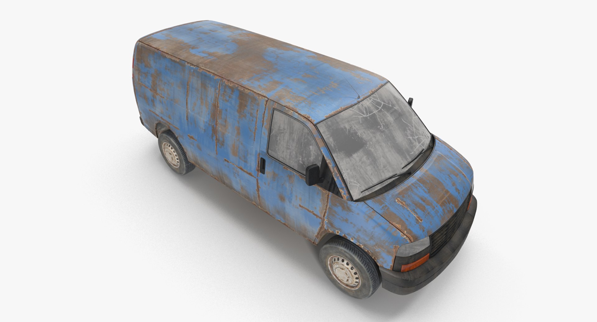 3D Rusty Van Model - TurboSquid 1386110