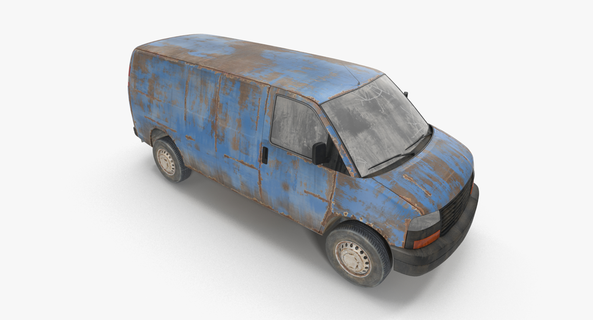 3D Rusty Van Model - TurboSquid 1386110