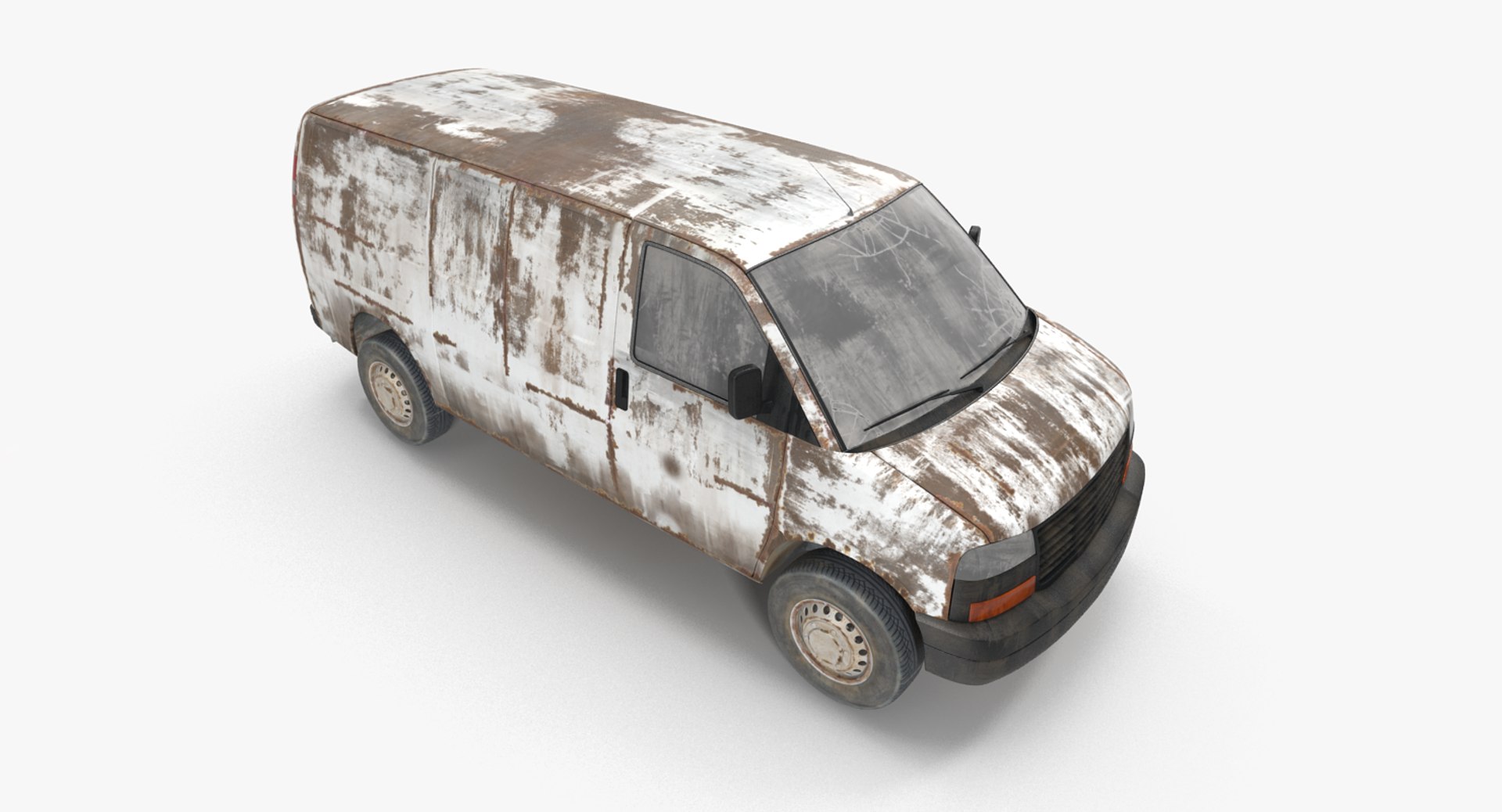 3D Rusty Van Model - TurboSquid 1386110