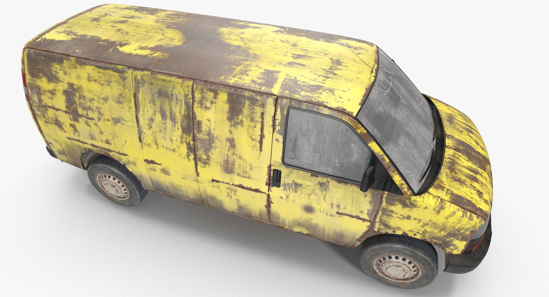 3D Rusty Van Model - TurboSquid 1386110