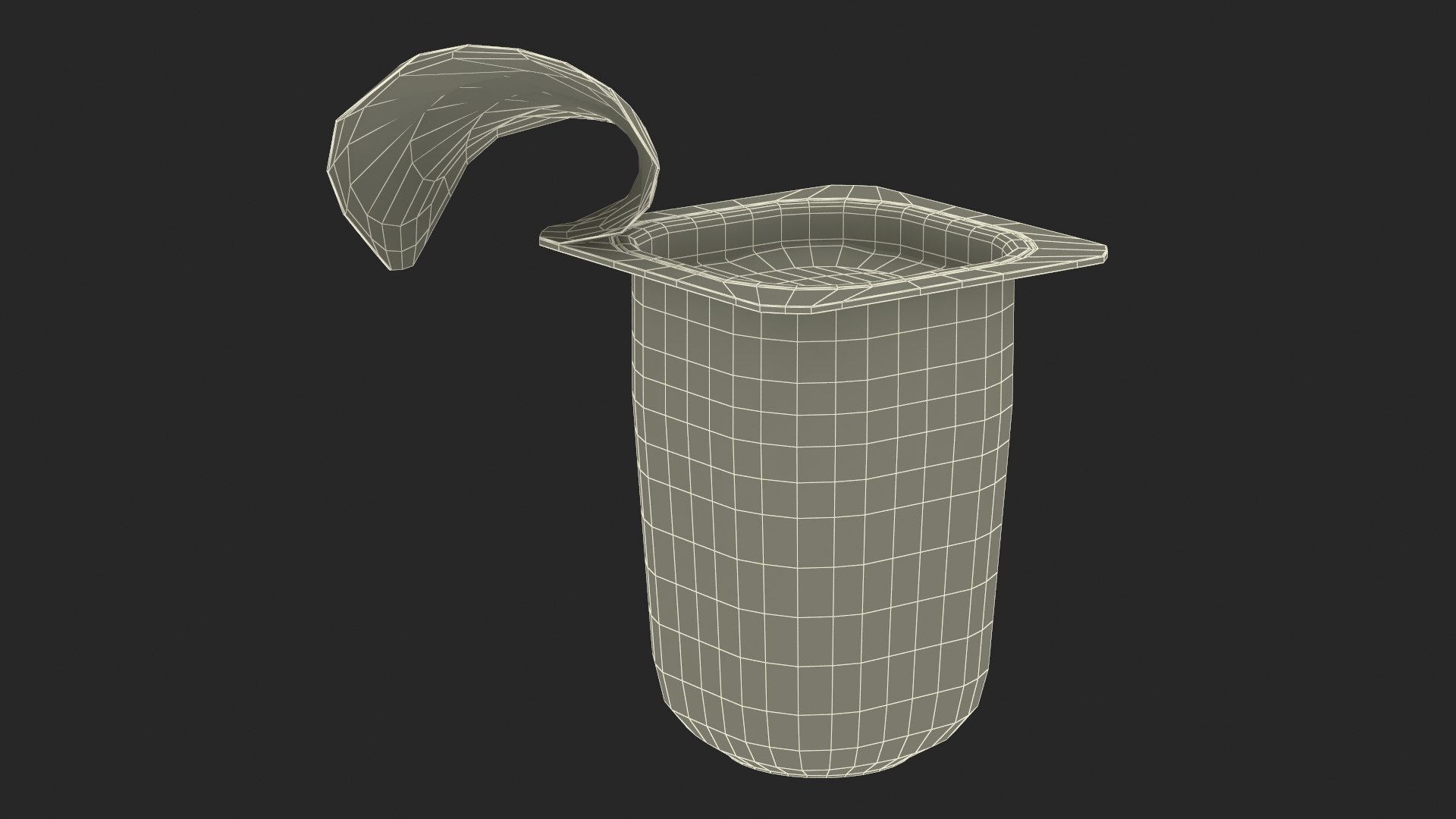 3D Model Open Yogurt Cup Mockup - TurboSquid 2000830