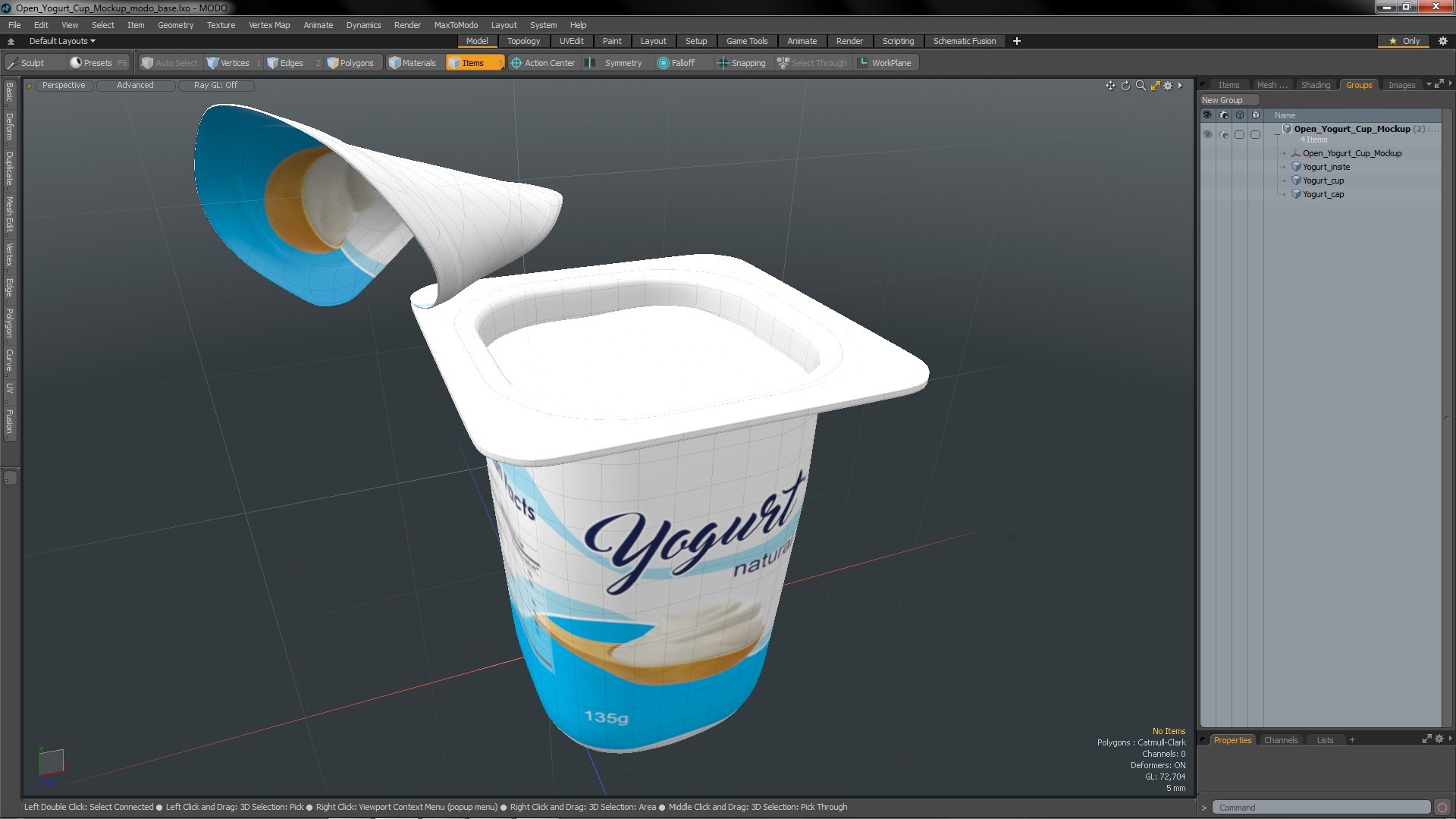 3D Model Open Yogurt Cup Mockup - TurboSquid 2000830