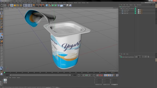3D model Open Yogurt Cup Mockup - TurboSquid 2000830