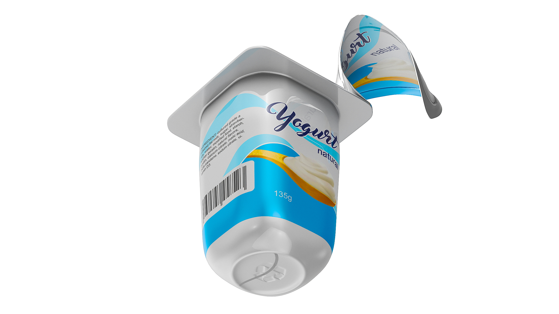 3D model Open Yogurt Cup Mockup - TurboSquid 2000830