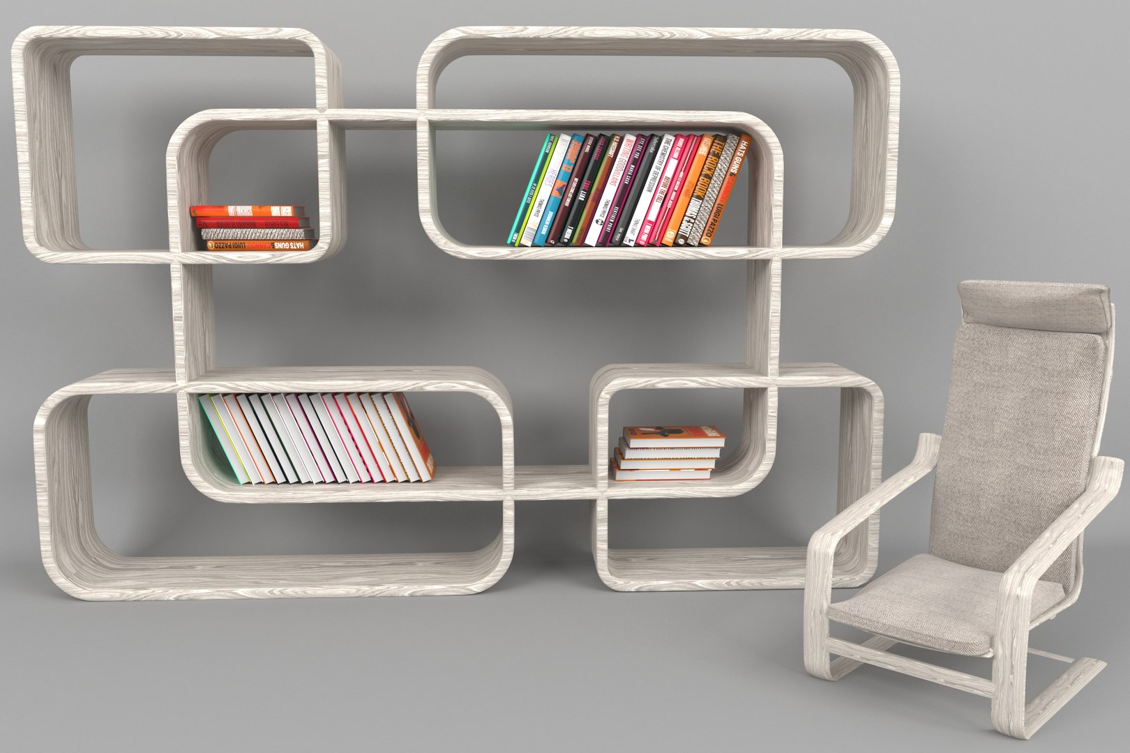 Book Bookshelf 3D Model - TurboSquid 1418657
